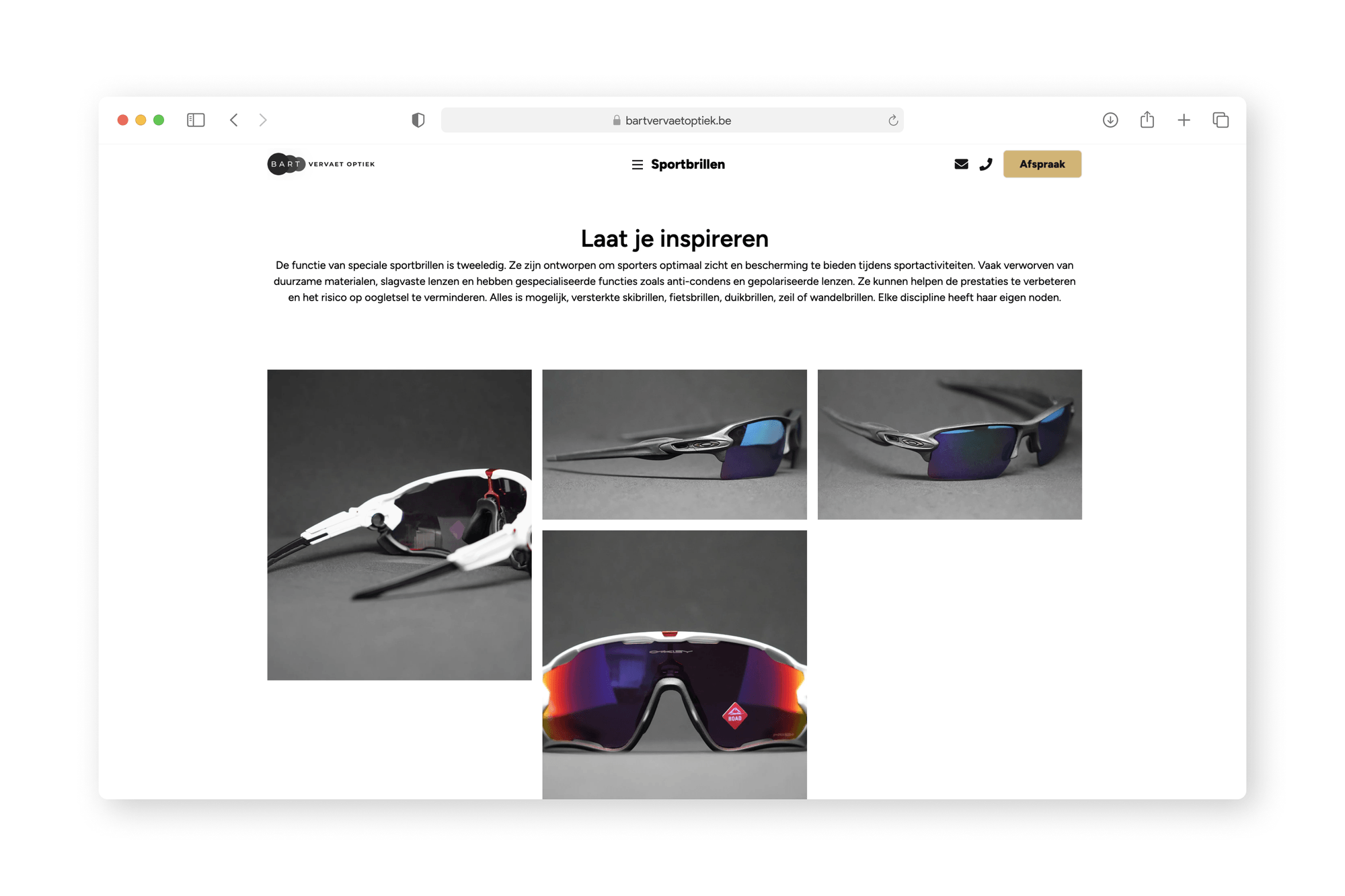 Bart Vervaet Optiek - Digitale branding en webdesign